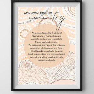 Authentic Aboriginal Acknowledgment of Country Print | Digital Download ...