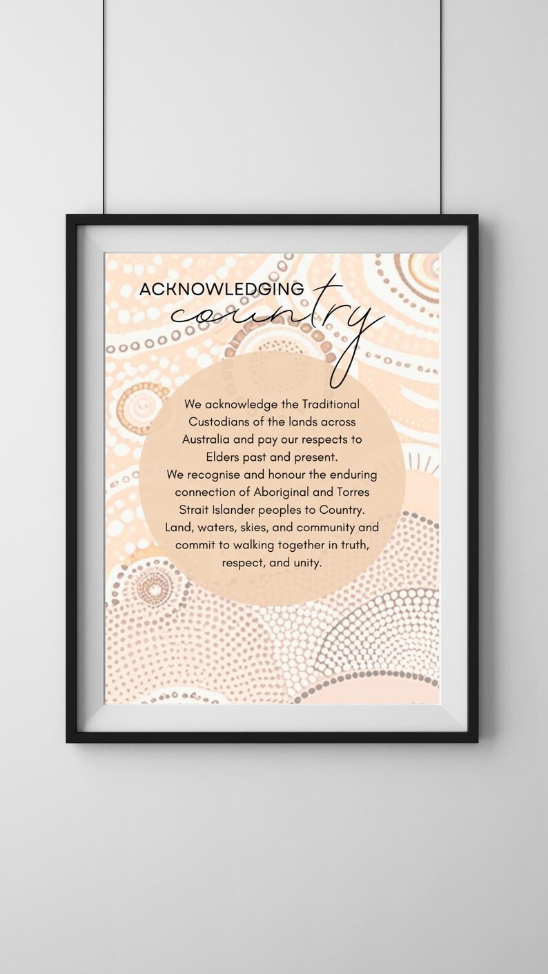 Authentic Aboriginal Acknowledgment of Country Print | Digital Download ...