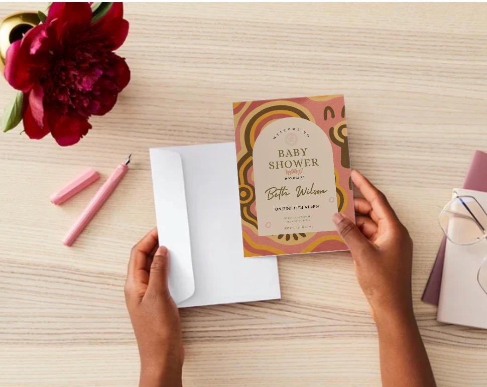 Gorgeous Indigenous Baby Shower Invitation Editable Original Aboriginal ...