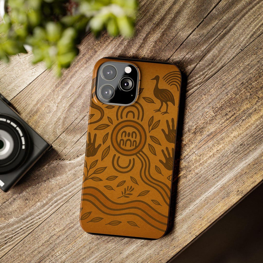Aboriginal Art Phone Case | Strong Bloodline | Ochre Earthy Tones ...