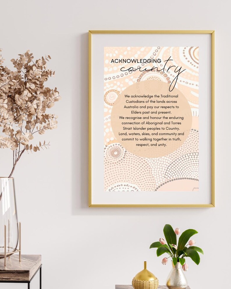 Authentic Aboriginal Acknowledgment of Country Print | Digital Download ...