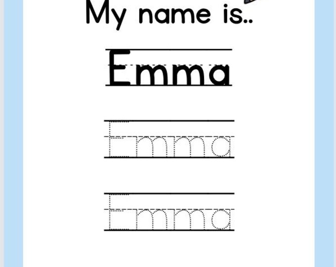 Editable Name Tracing Practice for Early Learners - Etsy