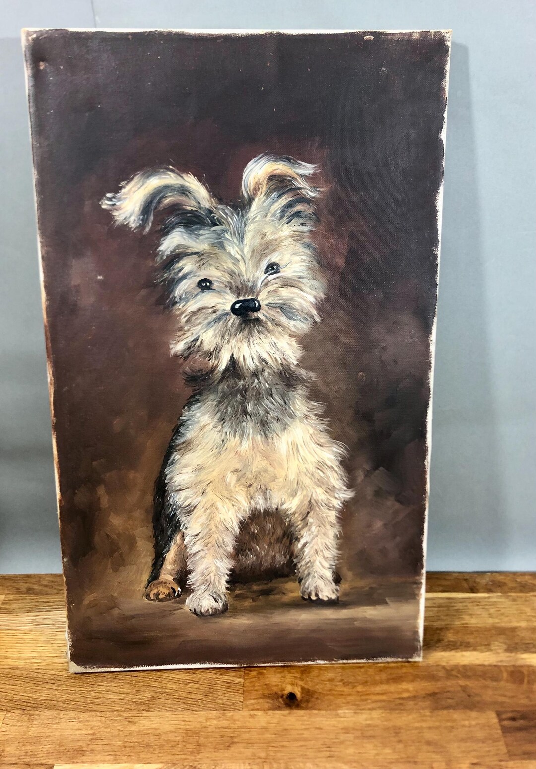 Stretcher Frame, Art, Yorkie, Oil Painting, Dog Picture, Yorskshire ...