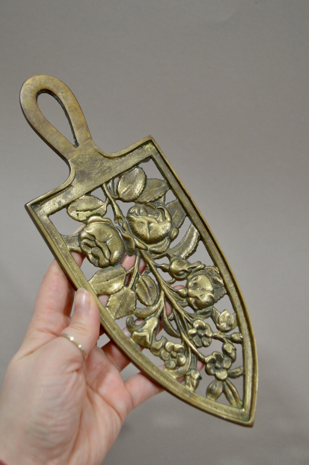 Vintage Iron Rest Brass, Pan Trivet, Pot Trivet - Etsy