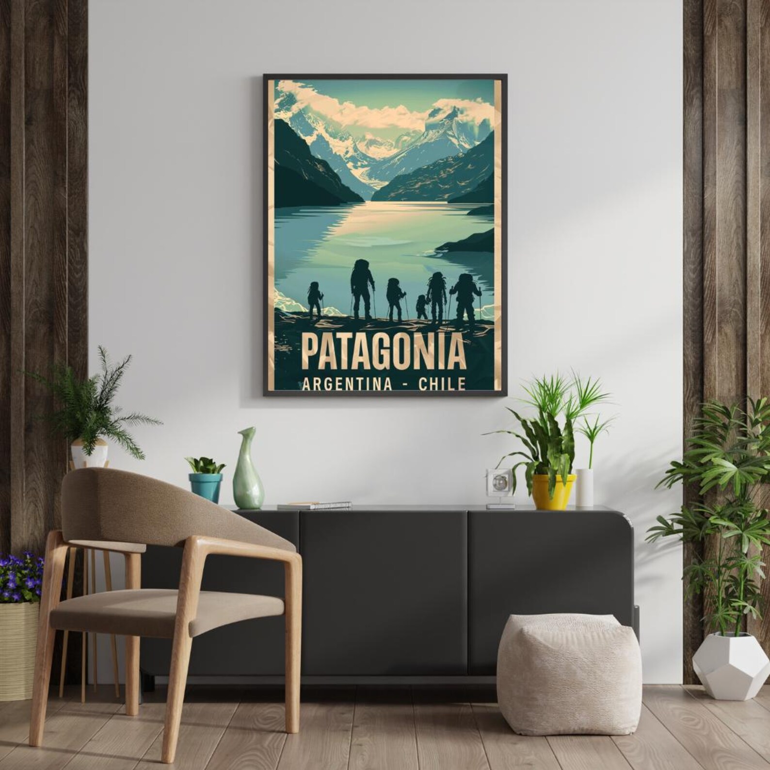 Patagonia Retro Travel Poster Digital Download | Printable Vintage Wall ...