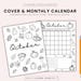 October Title Page With October Calendar, Printable Monthly Planner ...
