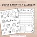 October Title Page With October Calendar, Printable Monthly Planner ...