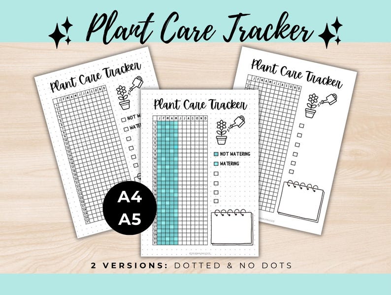 Plant Care Tracker Printable | Plant Watering Log & Journal Page ...
