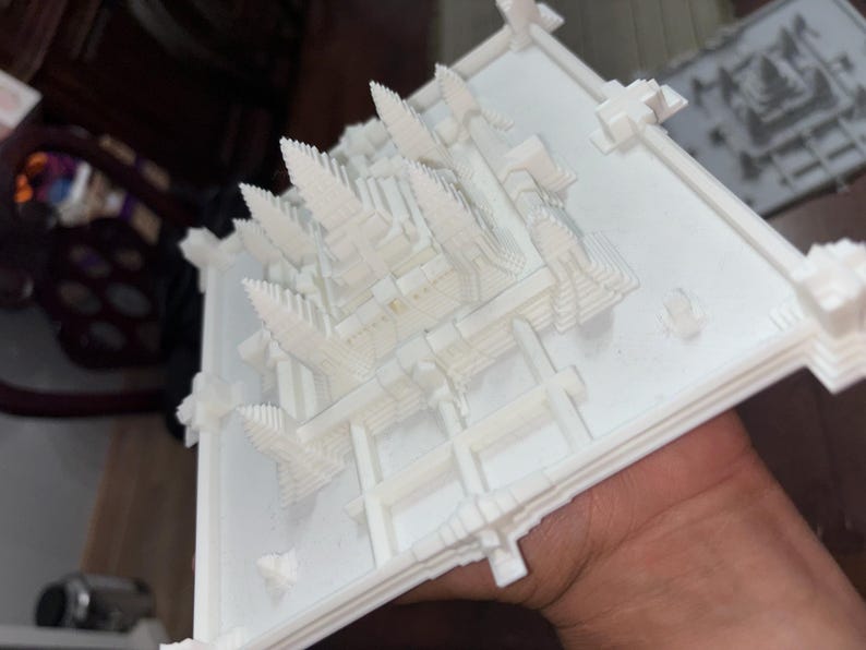 3D Printed Angkor wat Model - Khmer Temple - Custom Colors and Sizes ...