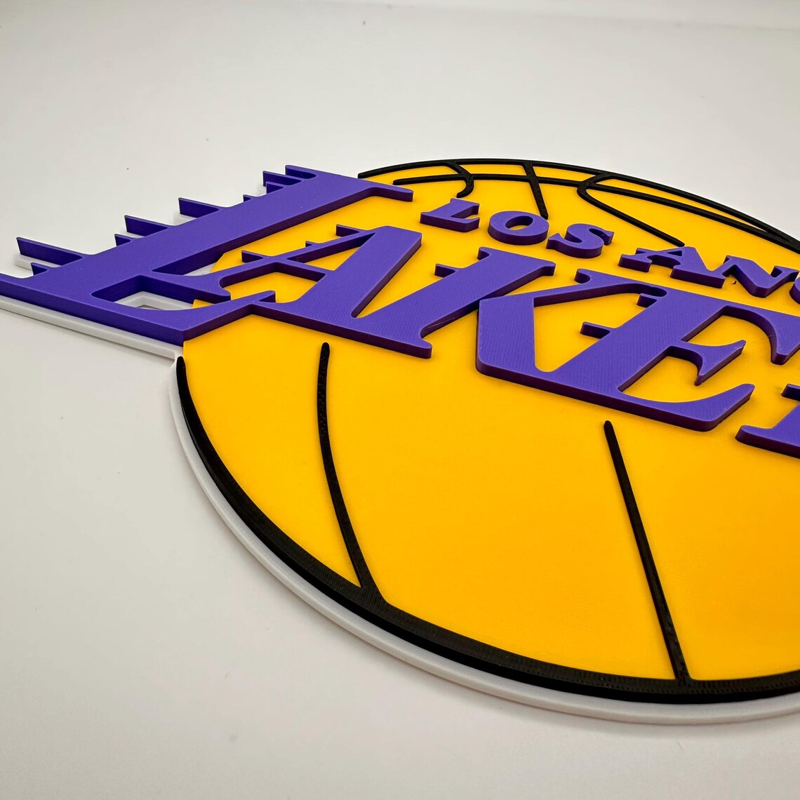 LA Basketball Team Wall Sign | 3D Printed Fan Art | Game Room or Man ...