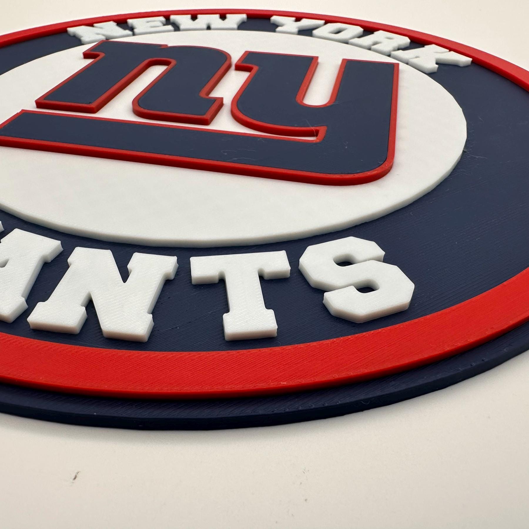 Giants-inspired Football Wall Sign | 3D Printed Man Cave Decor | Red ...