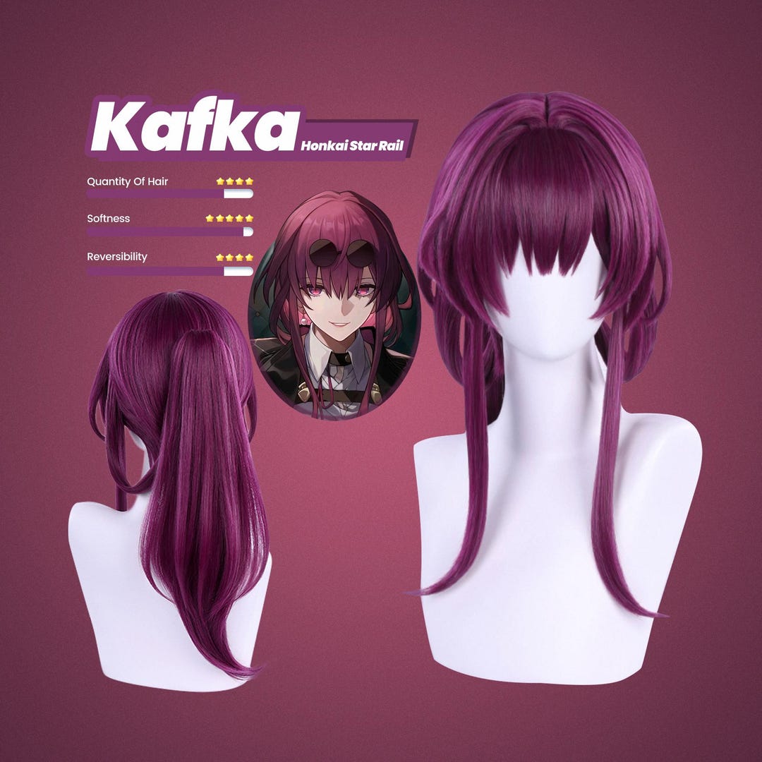 Kafka Honkai Star Rail Handmade Wig Cosplay Wig Hair,hair Wig for Women ...