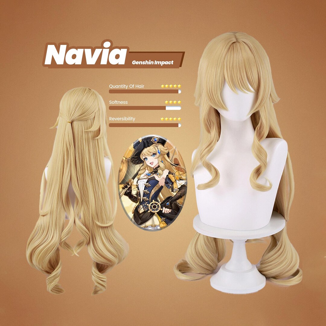 Navia Genshin Impact Handmade Wig Cosplay Wig Hair,hair Wig for Women ...
