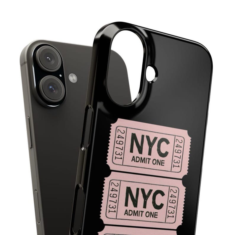 Cute Trendy Aesthetic Black and Pink Phone Case "nyc" | 90210 Aesthetic ...