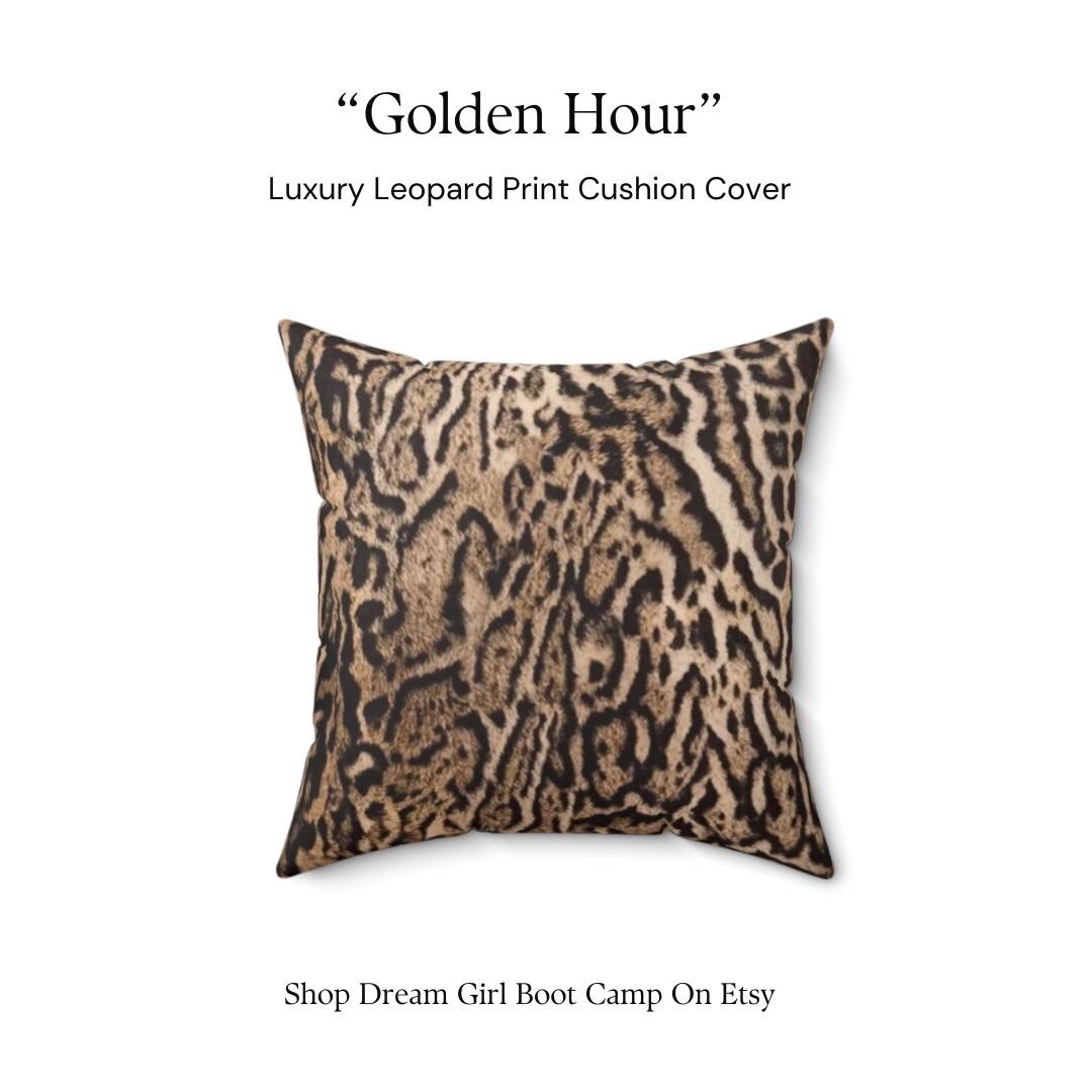Luxury Animal Print Cushion Cover "golden Hour" | Aesthetic Pillow ...