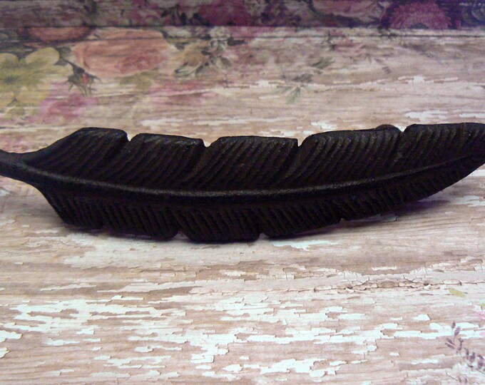 Feather Bohemian Boho Style Handle Pull Natural Cast Iron - Etsy