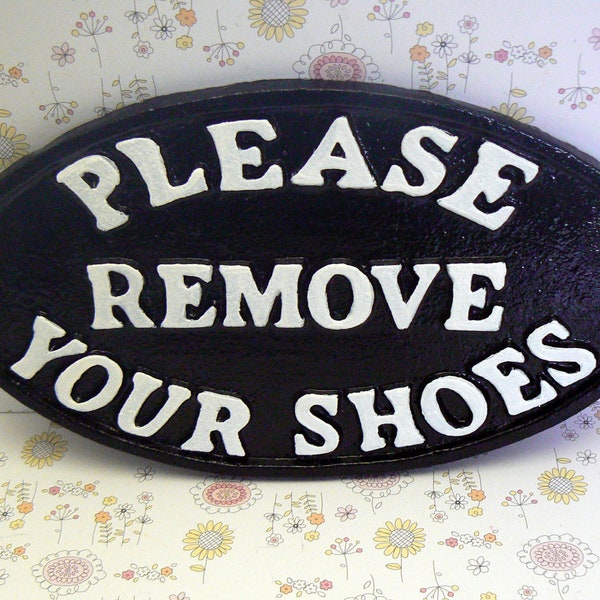 Shoes Removal Sign - Etsy