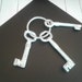Jailer Keys on Ring 3 Faux Jailer Keys on a Ring Shabby Chic - Etsy