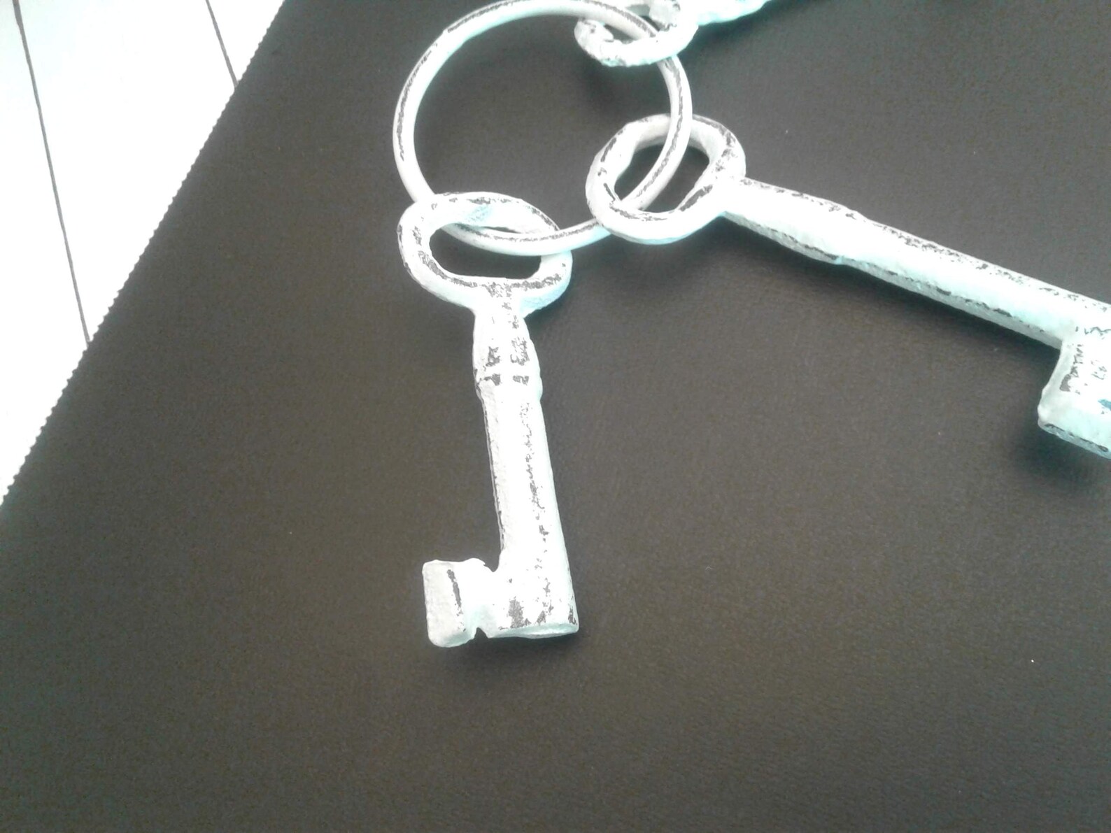 Jailer Keys on Ring 3 Faux Jailer Keys on a Ring Shabby Chic - Etsy