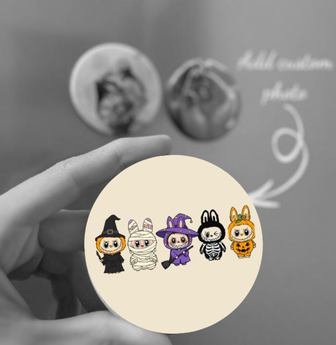 Halloween Labubu Magnet: Custom Photo, Cartoon Character - Etsy