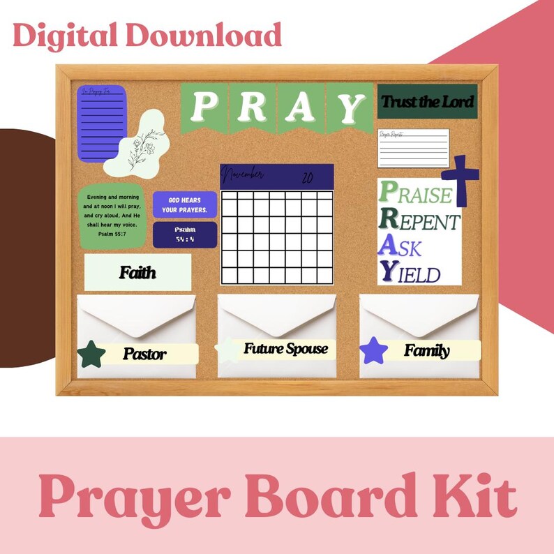 Purple and Green Prayer Board Kit - Etsy