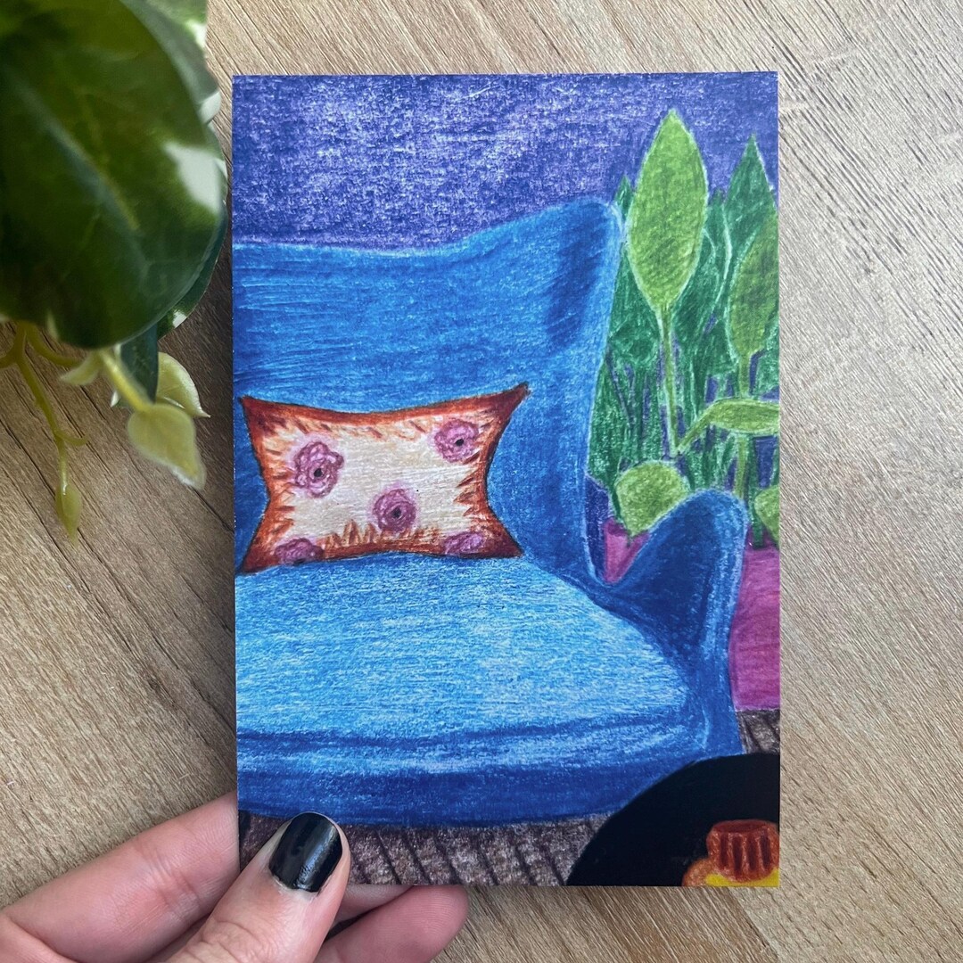 Slow Mornings Postcard, Illustration Mini Print, Renlo Studio - Etsy