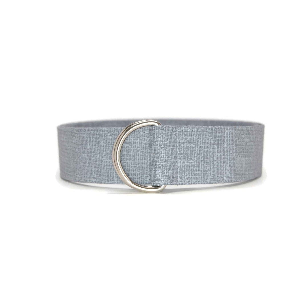 Gray Classic D-ring Belt - Grey Patterned Fabric Belts in Adult or ...