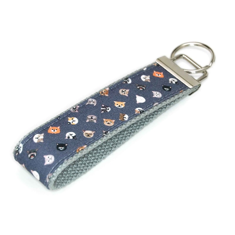 Leather Cat Face Key Chain - Etsy