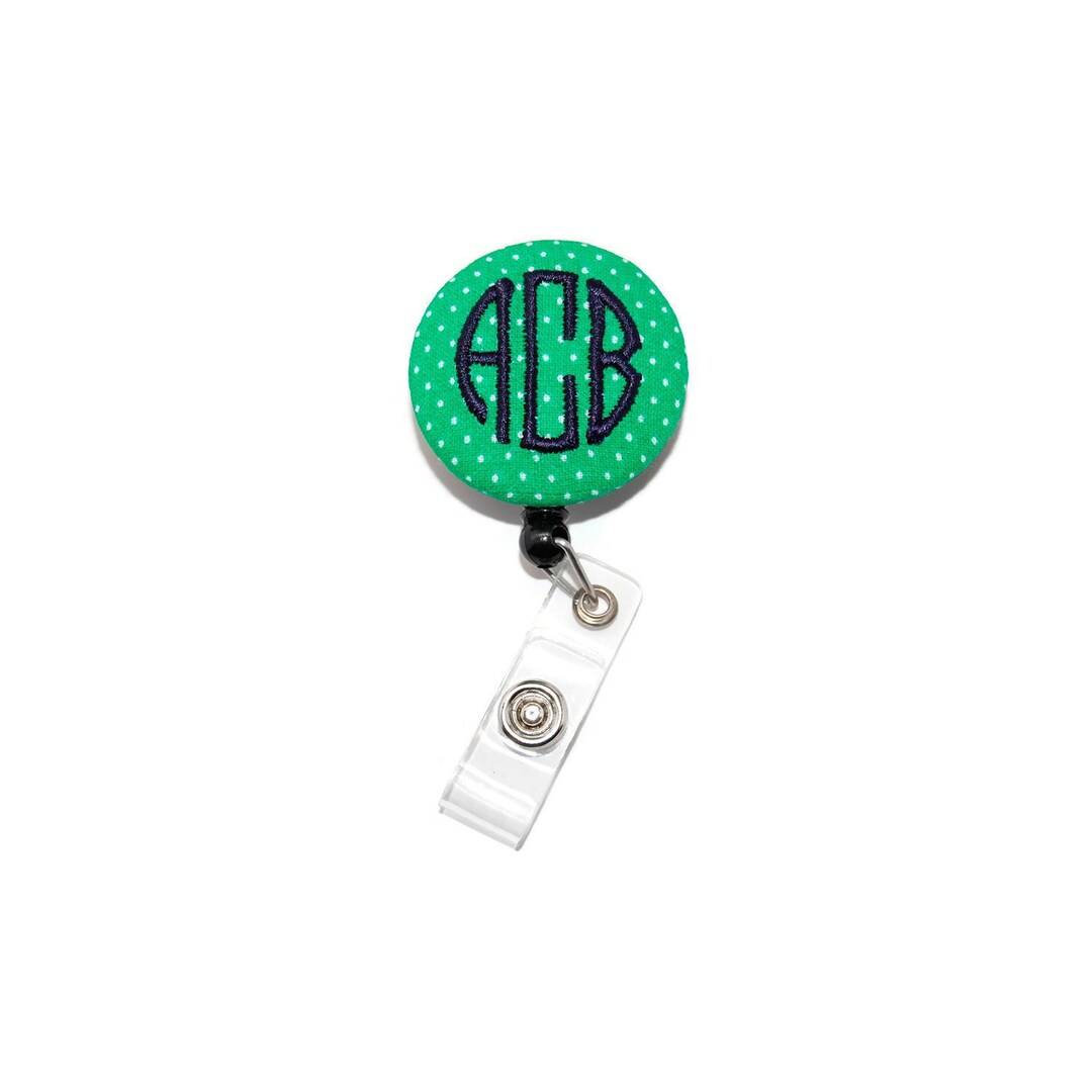 Kelly Green Swiss Dot & Navy Blue Brodé 3 Lettres Monogram - Etsy France