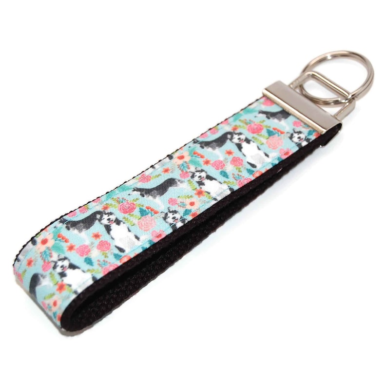Siberian Husky Keychain Dog Fabric Key Fob Wristlet - Etsy