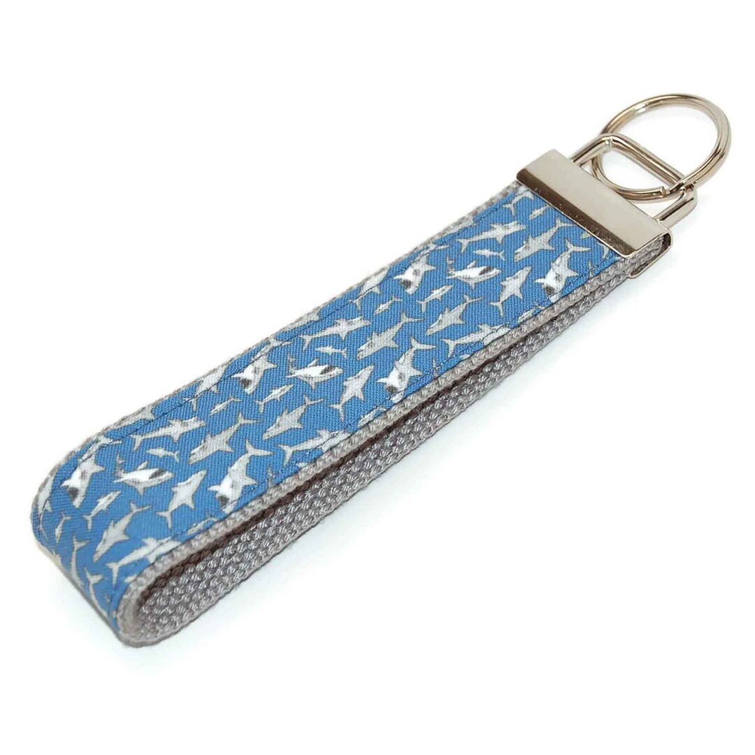 Shark Keychain - Key Fob Wristlet - Bag Tag - Etsy