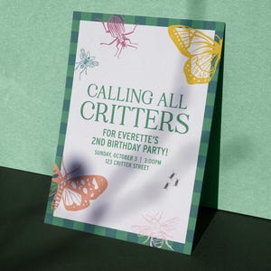 Editable Critter Birthday Invitation Template | Calling All Critters ...