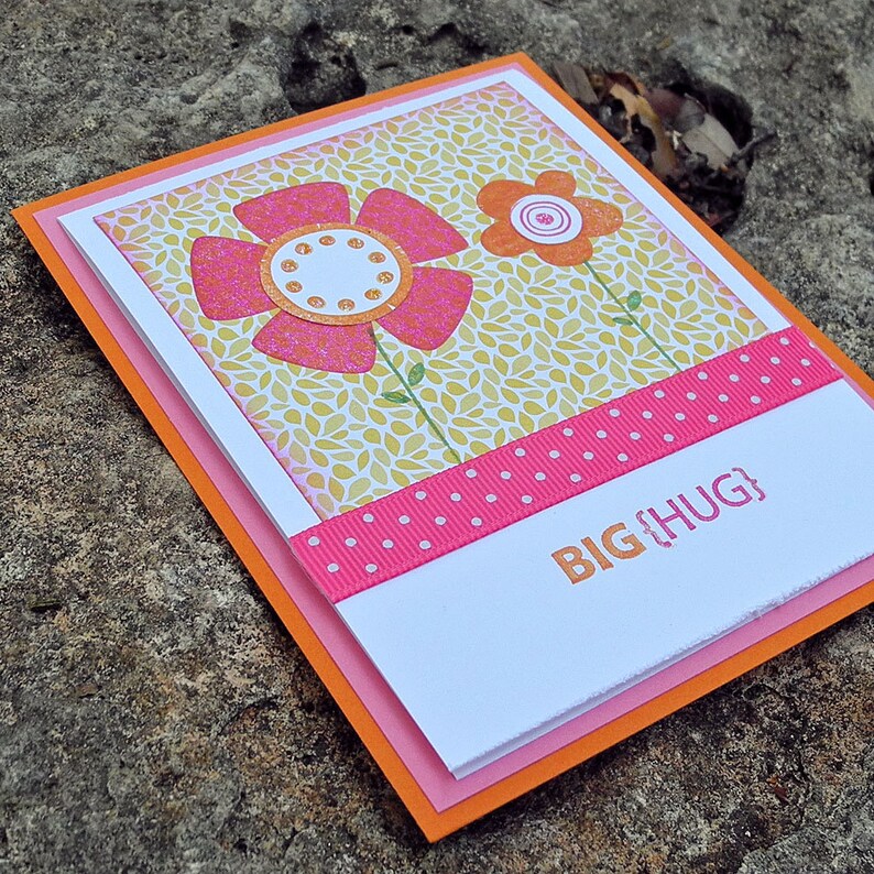 Happy Flower BIG HUG Encouragement Card - Etsy