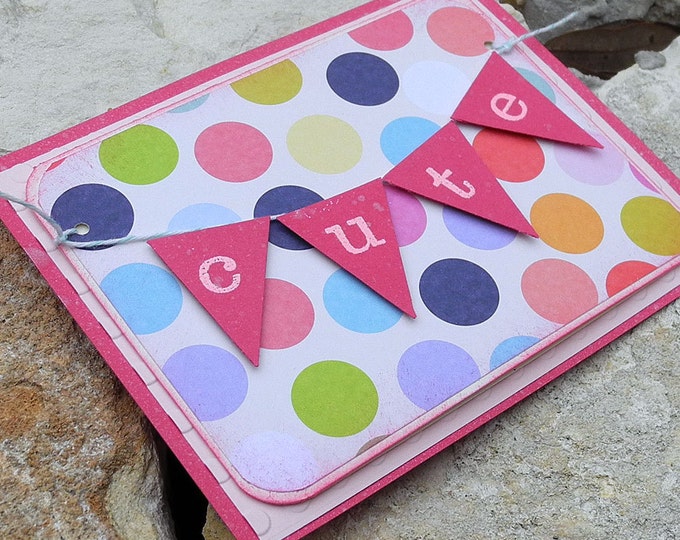 Cute Pennant Card for New Baby - Etsy