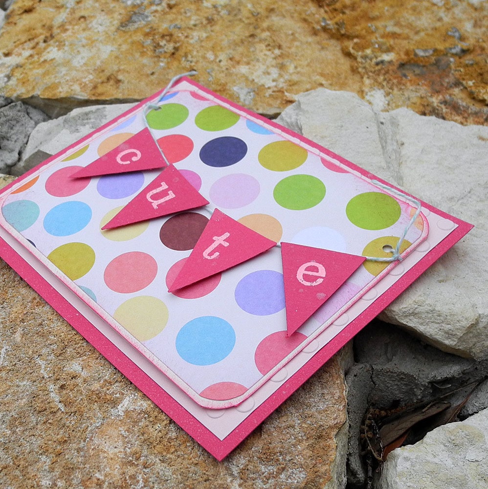 Cute Pennant Card for New Baby | Etsy