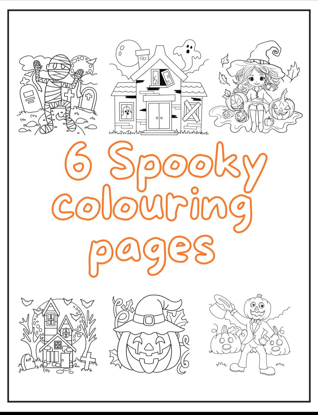 Spooky Halloween Colouring Pages for Adults and Children Gifts is a Pdf ...
