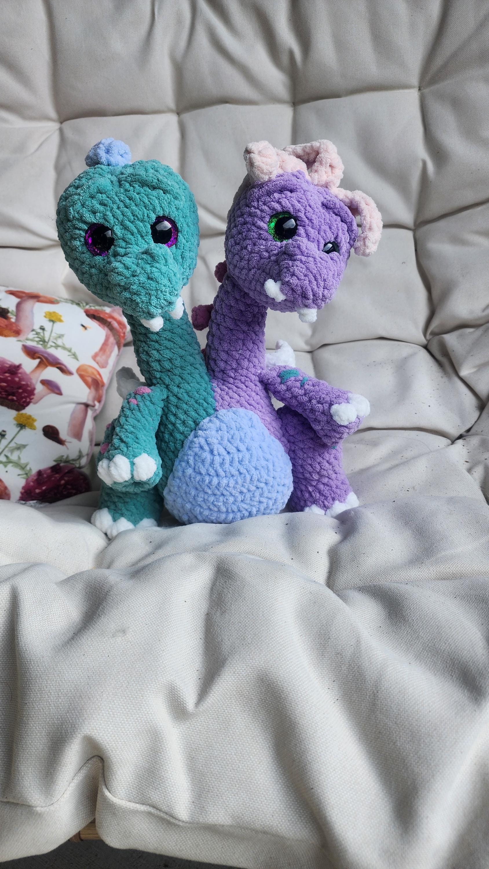 Crochet Two-headed Dragon Plushie – Handmade Fantasy Amigurumi Toy - Etsy