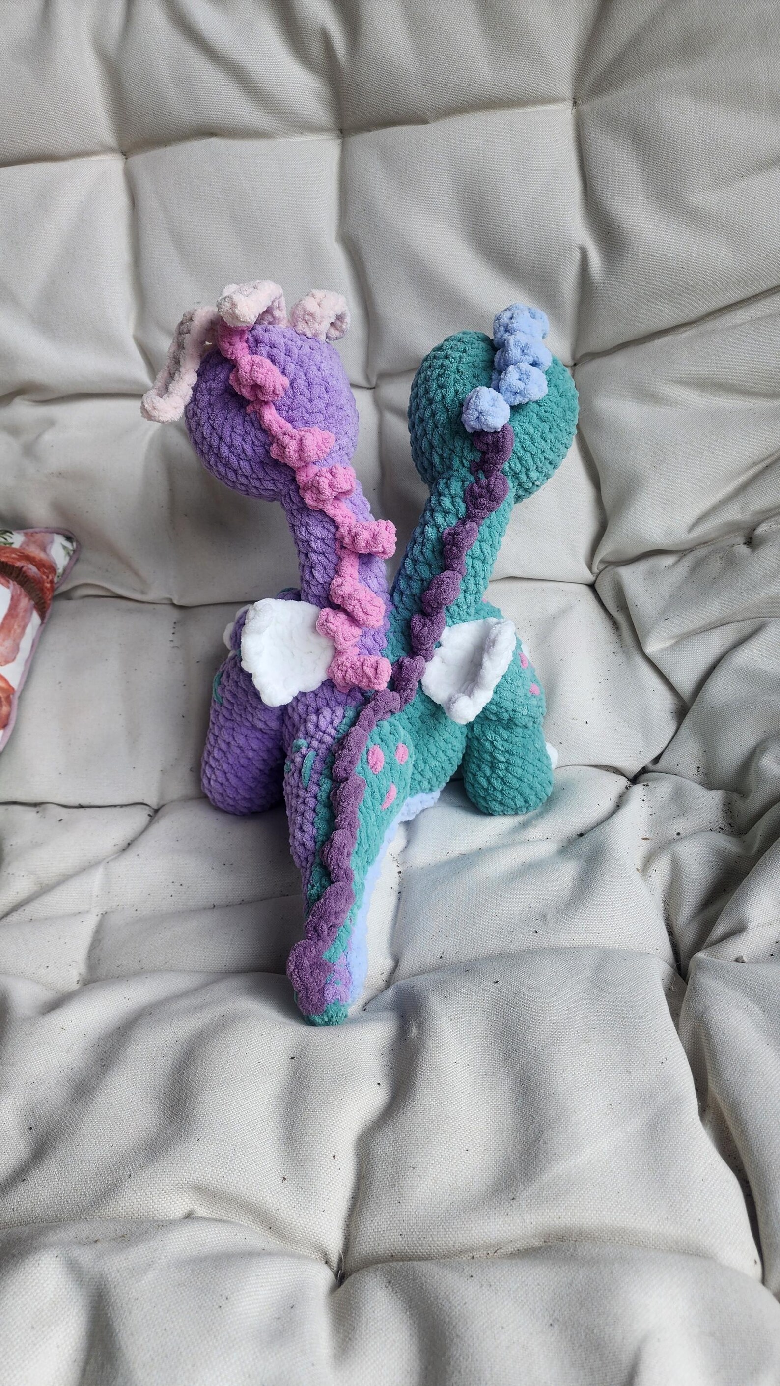 Crochet Two-headed Dragon Plushie – Handmade Fantasy Amigurumi Toy - Etsy