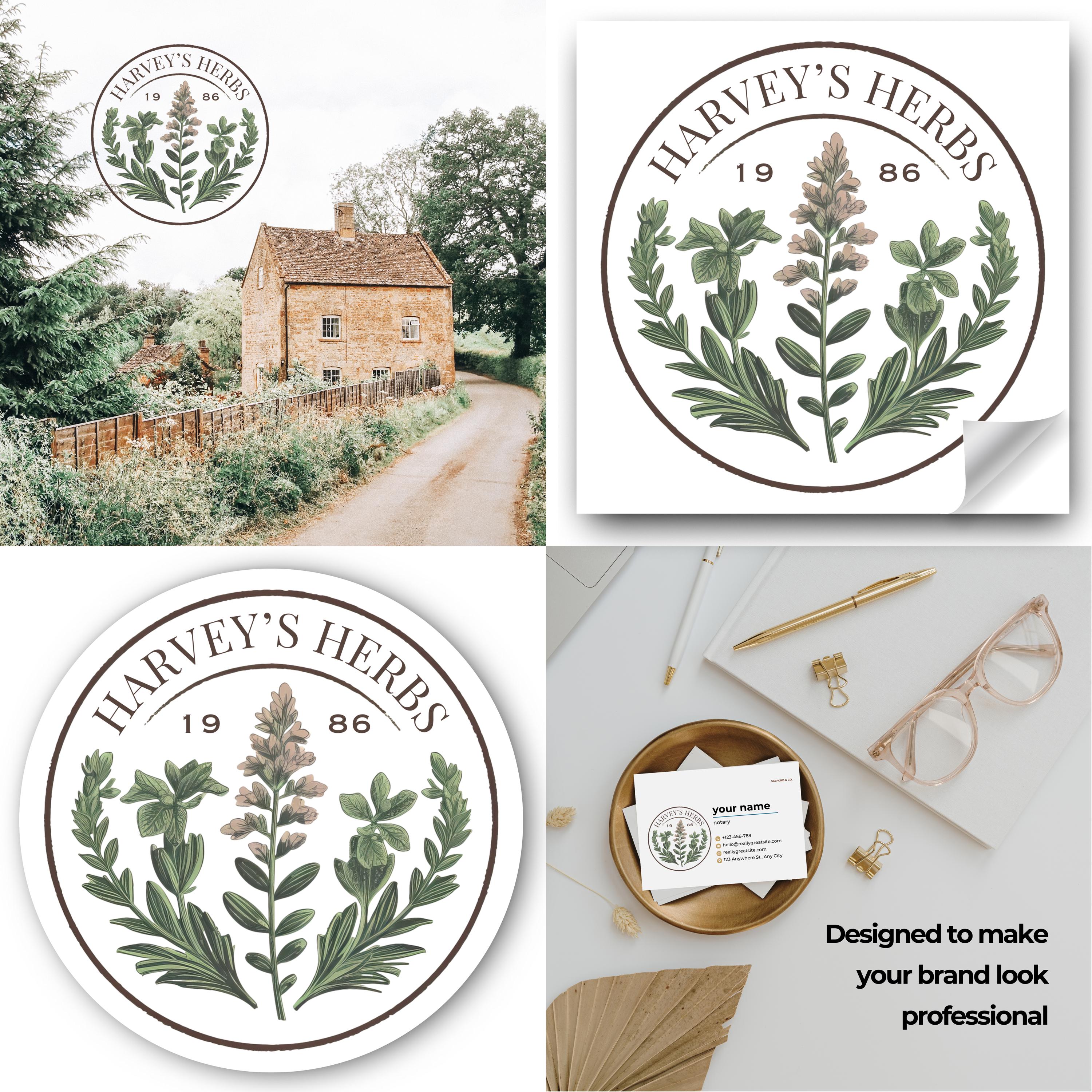 6 Cottagecore Logo Templates | Editable Canva Logo Set for Handmade ...