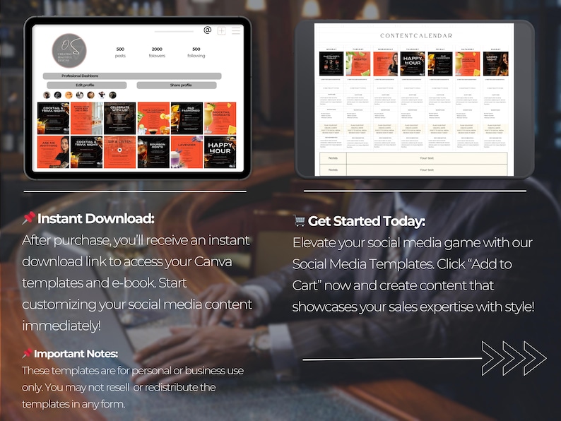 30 Bartender Instagram Post Templates + Bonus Content Calendar ...