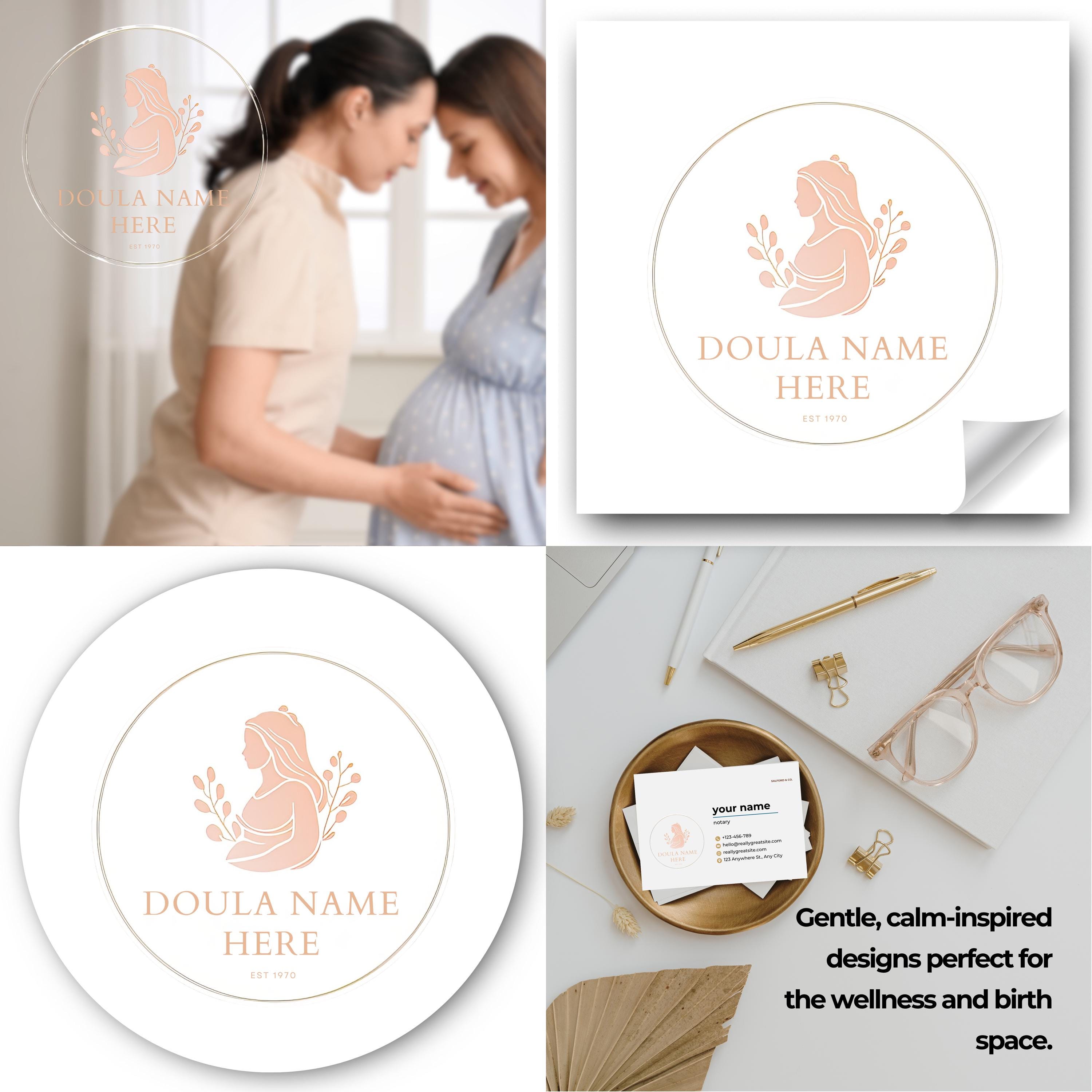 6 Doula Logo Canva Templates | Calm Logo Design for Birth Workers ...