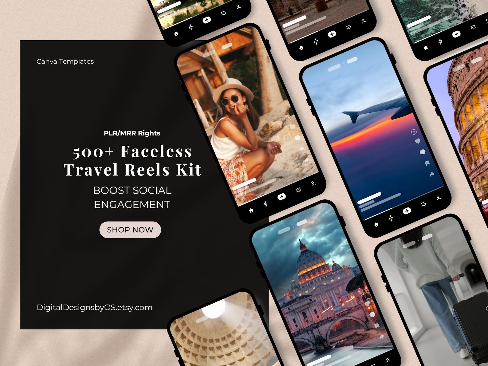 500+ Faceless Travel Reels Kit | 400 Summer + 100 Travel Clips | PLR ...