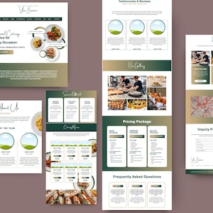 Elegant Catering Business Landing Page Template | Canva Website for ...