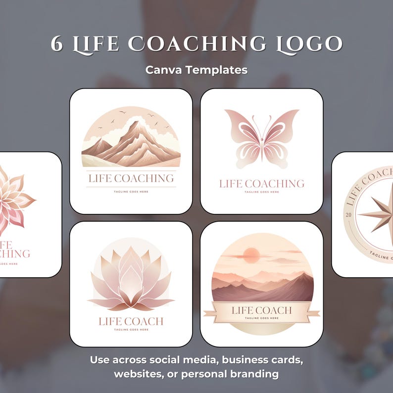 6 plantillas de logotipos de coaching de vida en Canva / Diseño de ...