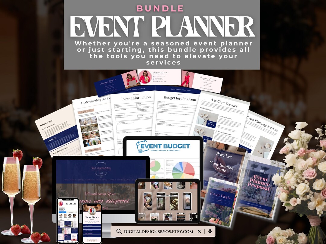 Ultimate Event Planner Bundle | Professional Canva Templates for Party ...