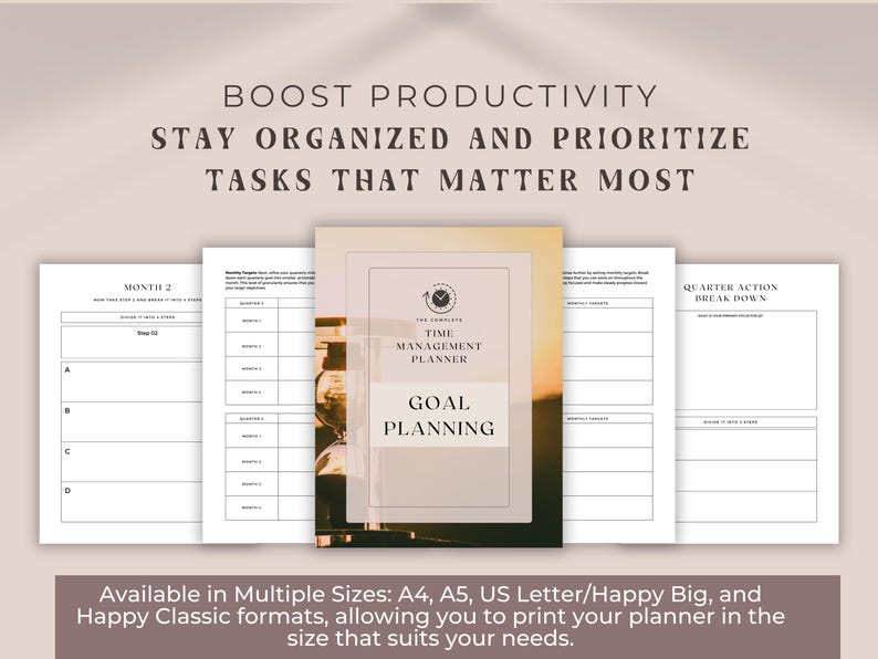 Ultimate Time Management Guide, Productivity Planner | 57-page Goal ...