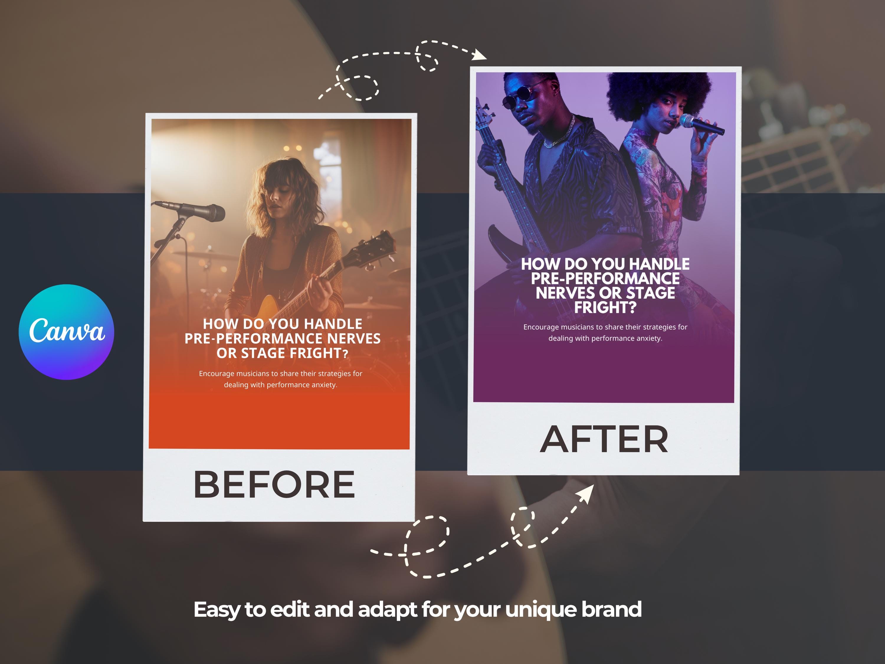 30 Musician Instagram Post Canva Templates | Social Media Templates for ...