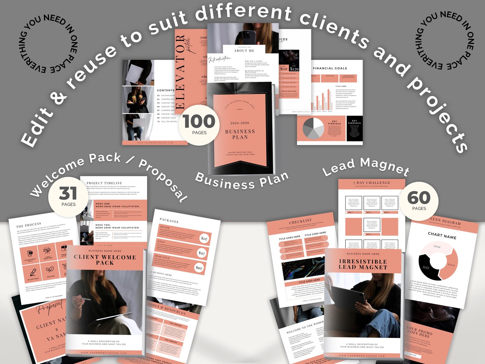 Virtual Assistant Toolkit Bundle | Canva Templates: Lead Magnets ...