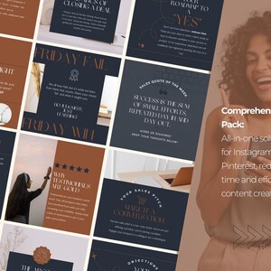 90 Sales Coach Social Media Bundle | Editable Canva Templates for Sales ...