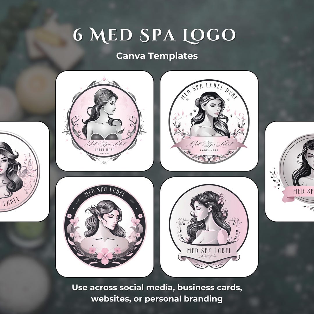 6 Med Spa Logo Templates | Minimalist Aesthetic Canva Logo Design ...